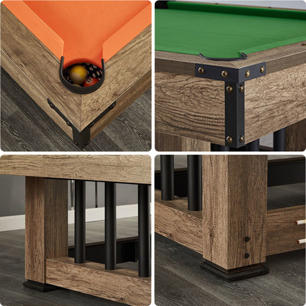 RackMaster Billiards 3-in-1 Multi Game Pool Table Includes Billiards, Dining Table, & Table ...